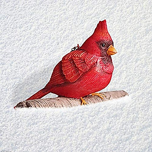 Claratut Mini Red Cardinal Bird Ornament On A Tree for Outdoor Indoor Use,Tree Statue Figurines Garden Decor 4.7L X4H
