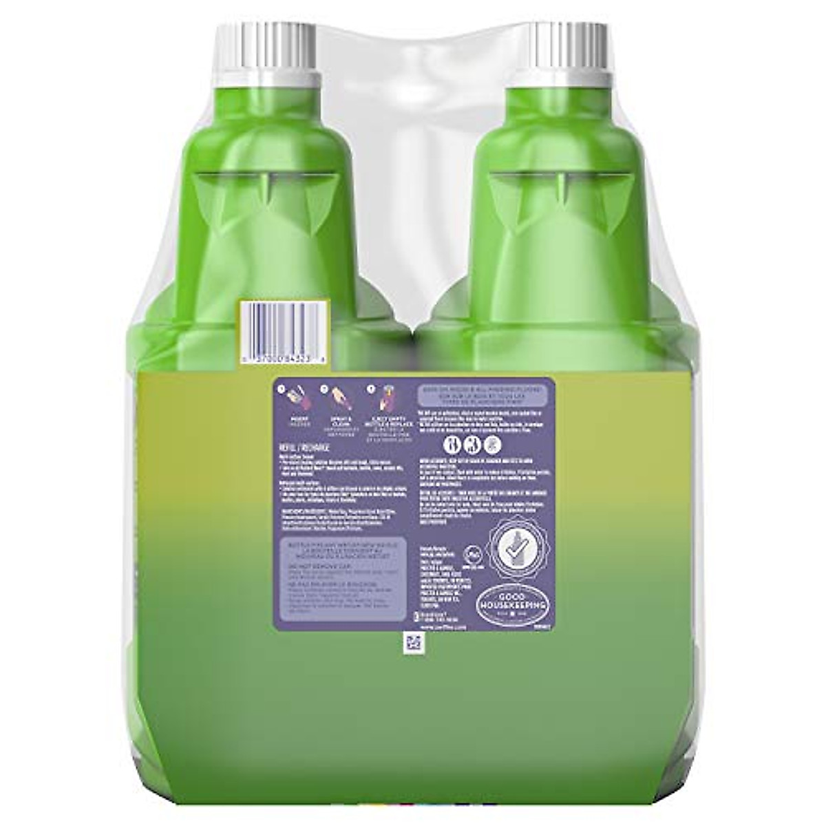 Swiffer WetJet Multi-Purpose and Hardwood Liquid Floor Cleaner Solution Refill, with Gain Scent (2 count, 42.2 fl oz each)
