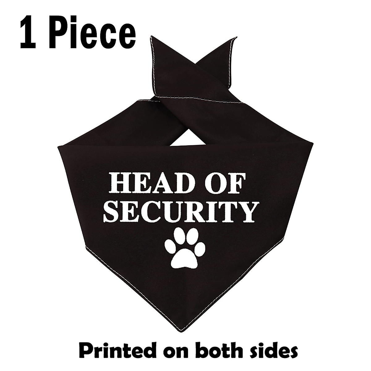 1 Piece Head of Security Dog Bandana Pregnancy Announcement Dog Parent Gift Baby Security Dog Bandana (Head of Security Black)