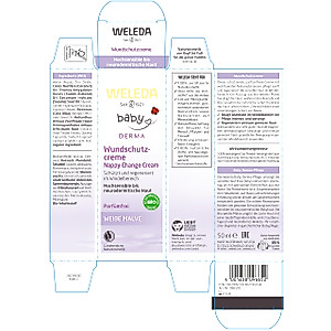 Weleda Baby White Mallow Diaper Care Cream, 1.7 Fluid Ounce, Fragrance Free Plant Rich Protection with White Mallow, Pansy, Sesame and Coconut Oils