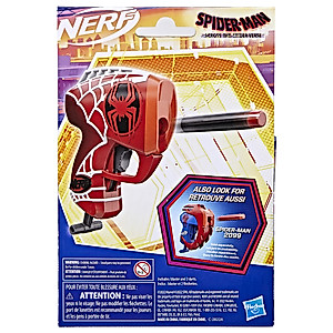 Nerf Spider-Man: Across The Spider-Verse, Miles Morales MicroShots Dart Blaster, Movie Inspired Design, 2 Elite Darts
