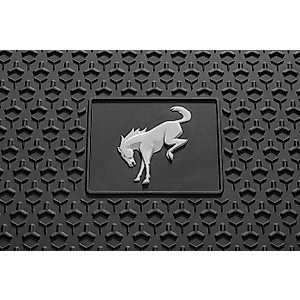 OEM Front ,Rear, & Cargo 5pc Black Rubber Floor Mat Liners for 2021-2022 Bronco Sport w/ Full Size Spare Tire