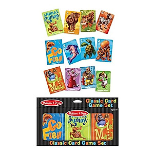 Melissa & Doug Classic Card Games Set - Old Maid, Go Fish, Rummy - FSC Certified