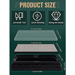 Double-Sided Diamond Sharpening Stone, Kalolary Knife Sharpener Stone Whetstone Honeycomb Surface Plate with Non-slip Base for Scissors Knives Outdoor Kitchen Sharpen Tools (400/1000 Grit, 150 x 63mm)