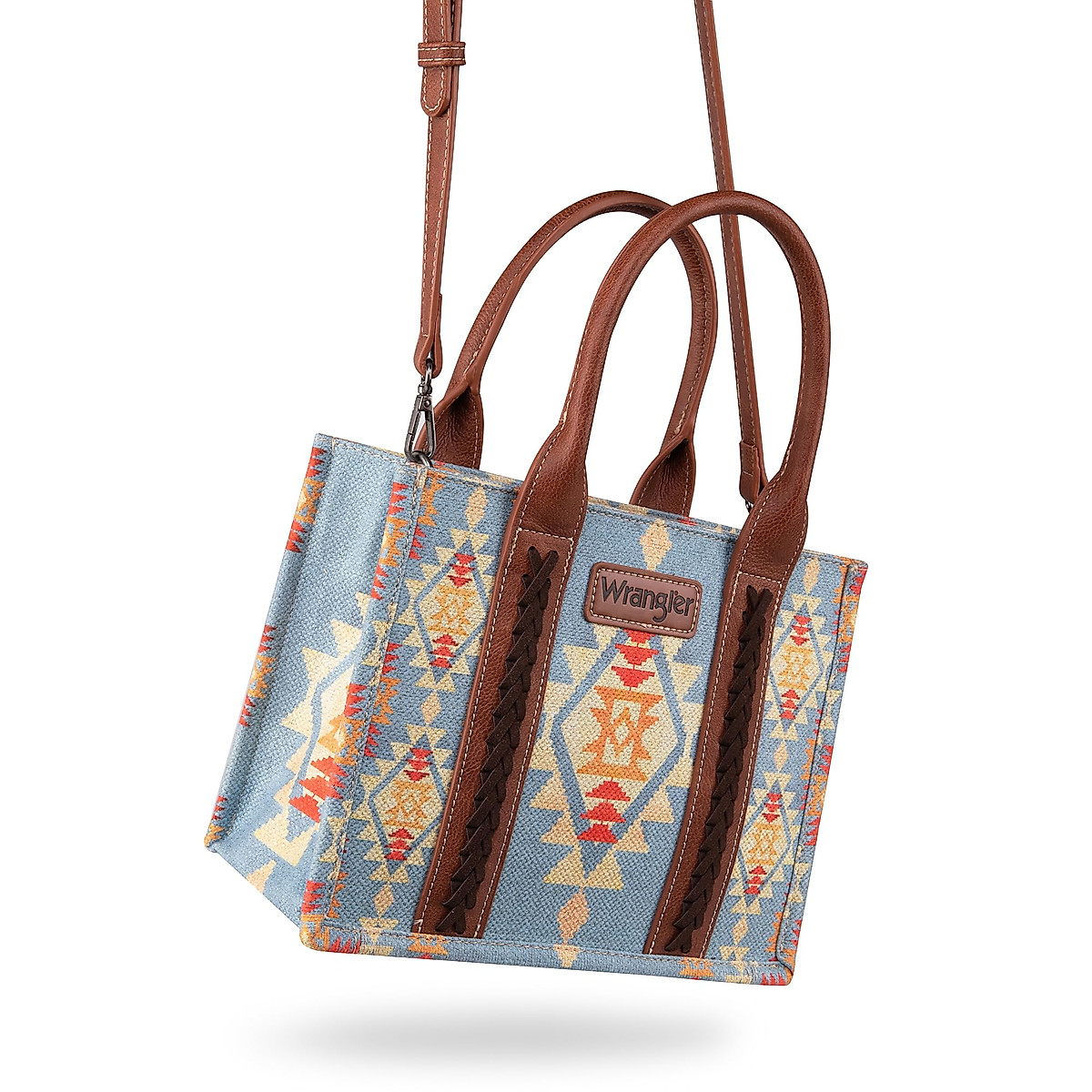 Wrangler Tote Bag for Women Western Shoulder Purses Boho Aztec Satchel Hobo Handbags WG2202-8120BR