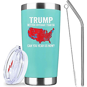 ATHAND Trumps Better Coverage Than 5G,Trumps Merchandise,Trump Mug,Trump Gifts,20 Oz Stainless Steel Vacuum Tumbler Travel Coffee Mugs