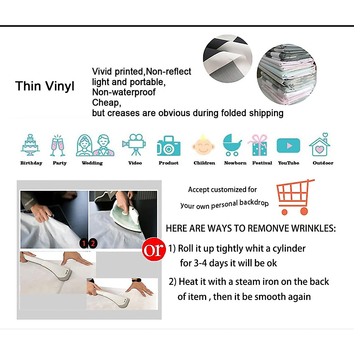 AIBIIN 7x5ft Mr & Mrs Backdrop for Wedding Bridal Shower Rustic Wooden White Flowers Photography Background Wedding Bachelorette Party Decirations Banner Photo Booth Props