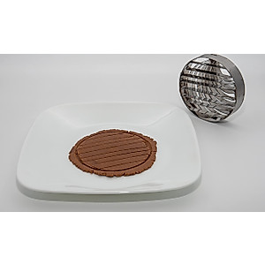 Concha Cutter Mexican Bread Tool Cortador de Conchas para Pan, 4 Inches Diameter 0.9 Inches Height Two Sided Stainless Steel (4 Inches)