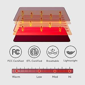 Heated Blanket 62 x 84 Inches Double Sided Soft Fleece Electric Blanket Twin Size Machine Washable Fast Heating with 4 Heating Levels & 10 Hours Auto Off, Home Office Use, Red