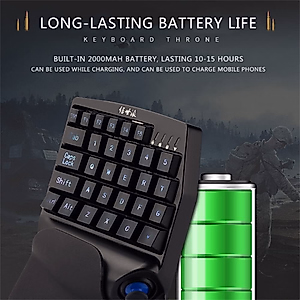 Aoyygg 20CB Wired Gaming Keyboard, Mechanical Keyboard, One Hand Automatic Pressure Rocker Left-Handed Keyboard, Mechanical Key Board for Battleground Game
