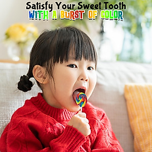 Fun Express Mini Rainbow Swirl Lollipops- Pack of 38, 1.25 Pounds