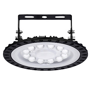 50W UFO LED High Bay Light, 6000-6500K Cool White LED Workshop Light, Ultra Thin Factory Warehouse LED Industrial Lighting, IP65 Waterproof Commercial Bay Lighting for Garage Factory Gym