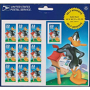 1999 Daffy Duck Pane of 10 Stamps (3306)