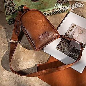 Wrangler Small Crossbody Sling Bag for Women Cross Body Purse Chest Bags for Travel