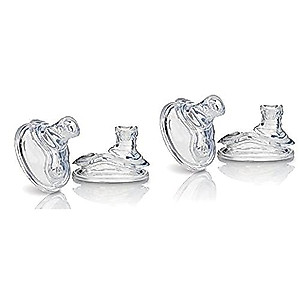 Nuby Super Spout No Spill Replacement Spouts, Clear, 4 count (Pack of 2)