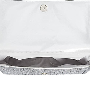 Betsey Johnson Rhinestone Convertible Bow Bag, Silver