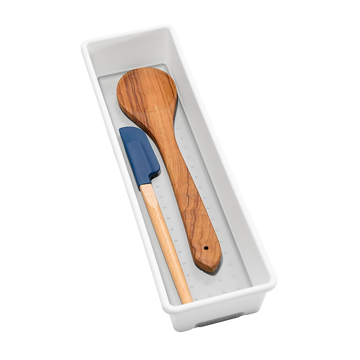 Madesmart Plastic Multipurpose Storage Organizer Bin for Drawers, Low-Profile Storage Bin Drawer Organizer, White