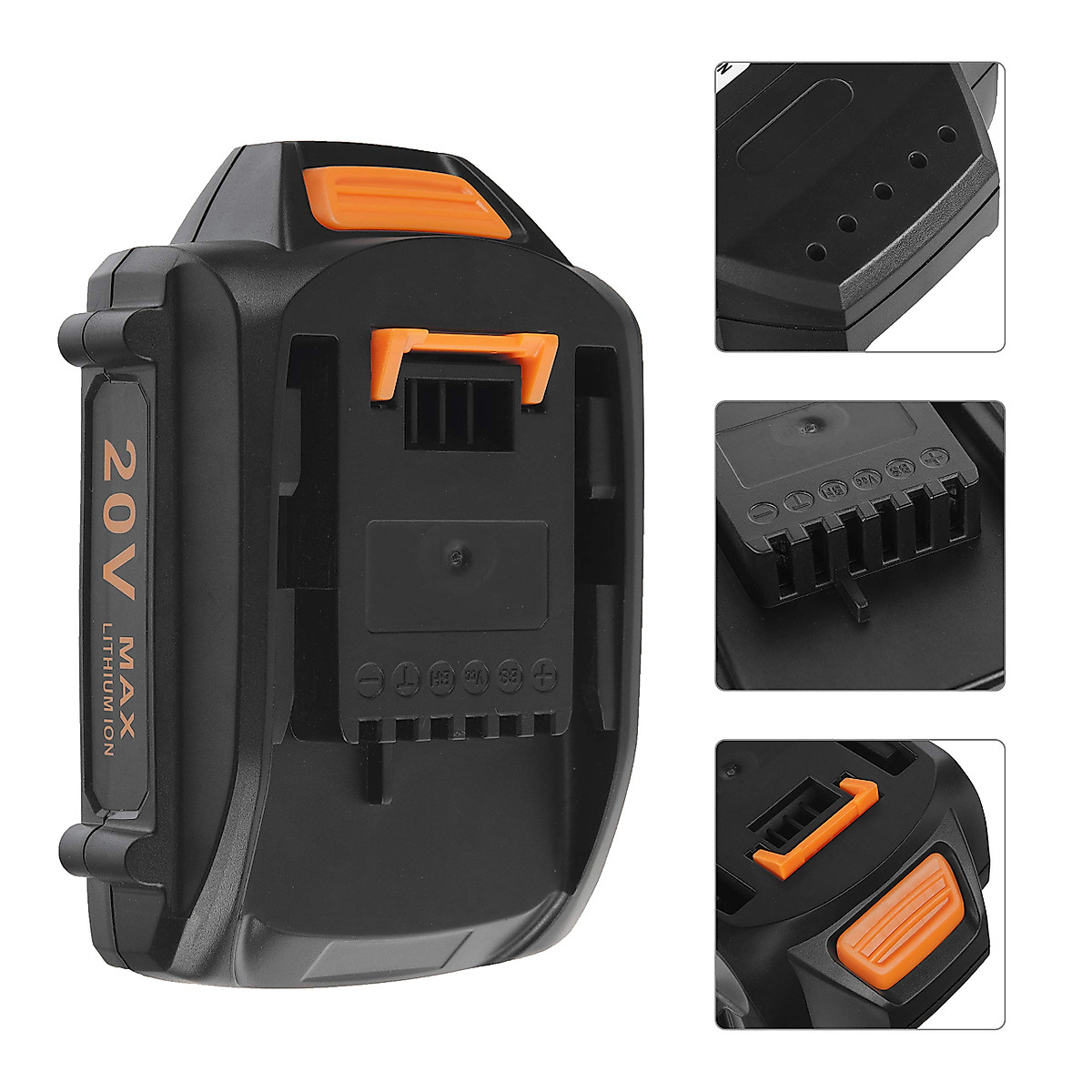 20V 2Packs Replacement Battery and Charger Starter Kit， Cell9102 WA3520 Lithium Battery and Charger WA3742 Compatible with Worx 20-Volt Cordless Power Tools