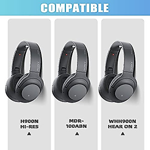 WH900N Earpads Replacement MDR-100ABN Ear Pads Cushion Earmuff Pads Compatible with WH-H900N 100ABN Wireless Noise ancelling Headphones. (Black)