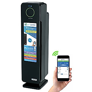 Germ Guardian Wi-Fi Bluetooth Smart Voice Control Air Purifier, UV Light Sanitizer Eliminates Germs, Mold, Odors, True HEPA Filters Allergies, Pollen, Smoke, Dust, Pet Dander, 28 inch, CDAP5500BCA