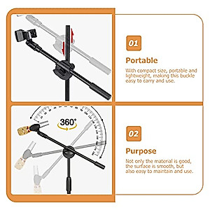 ERINGOGO 6 pcs camera desk mount wireless mic holder Multifunctional Buckles tabletop mic stand Mic Arm Clamps boom arm Photography Mic Stand Accessories sax mic clip Telephone tripod abs