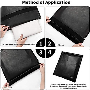 Faraday Bag for Laptops & Tablets & Car Keys - 3 Pack Faraday Cage, Faraday Key Fob Protector, Fireproof & Waterproof RFID Bag, Car Key Signal Blocker(Black)