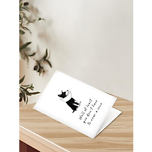 Heollaok Funny Recovery Card for Him Her, Humorous Get Well Soon Card for Friends, Well at Least You Don't Have to Wear a Cone Card, Cute Pug Cone Card