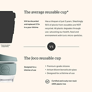 JOCO Cup 16oz - Eco-innovative Borosilicate Glass Reusable Classic Cup - (Army Green)