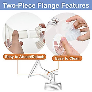 Maymom MyFit Flange Set 19mm Shield Widemouth Connector 3rd Gen Duckbill Valve Work w/Spectra S2 Spectra S1 Not Original Spectra S2 Accessories Not OEM Spectra Pump Parts Spectra Flange Spectra Valve