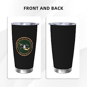 Biaomn Cuerpo De Fuerzas Especiales De Mexico Stainless Steel Tumbler Vacuum Insulated Travel Tumbler With Lid Coffee Mug Car Cup For Home Office Outdoor 20oz