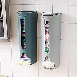 Plastic Bag Holder Trash Bags Storage Dispenser Organizer for Home Kitchen Hanging Storage Dispensers Recycling Garbage Folding Hanging Storage Bag Grocery Bags Holder