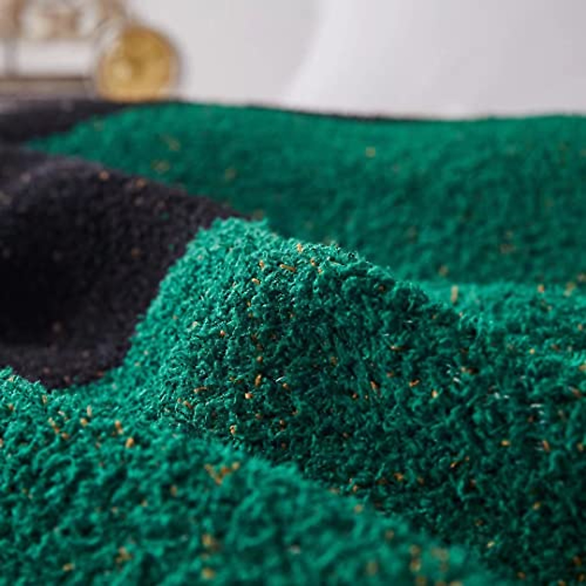 Soft Fluffy Plush Flower Blanket Fuzzy Green Throw Blanket for Bed Sofa Couch, Bedroom Decor Gift Blanket for Kids Teens Boys Girls Women - 71"x51", Green