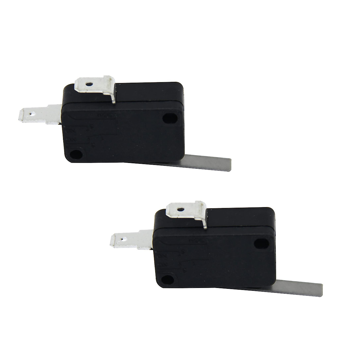 2 Packs SZM-V01-2FA-33 Refrigerator Dispenser Switch Compatible with LG Refrigerator 6600JB3001C 6600JB3001E PS3529276 PS8259956 WR23X10171 WR23X10224,Terminal Width 3/16'' (Normally Open) -Black