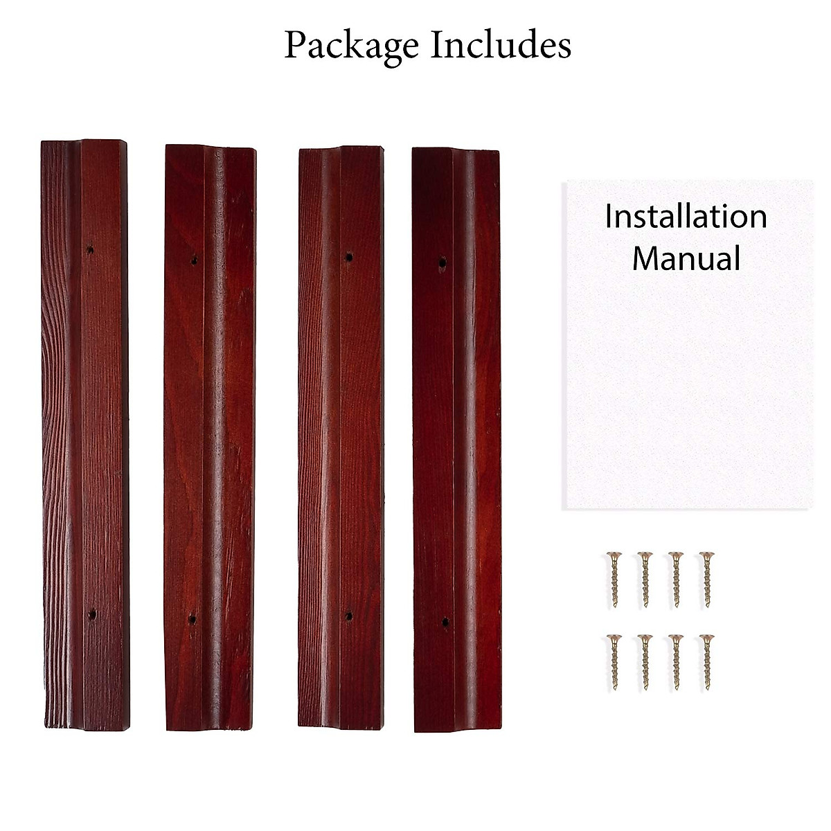 Rustic State 2 Sectional Adjustable Under Cabinet Mount Wood Stemware Rack Hanging Shelf Glassware Holder Bar Organizer with up to 6 Wine Glass Storage 11 Inch Deep Mahogany