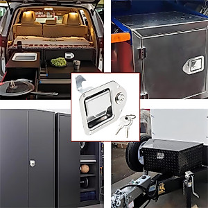 zqgsm 2 Set T Style Galvanized Iron Entry Door Catch Latch Holder RV Camper Trailer Cargo 6 inch