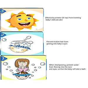 Baby Safe Shampoo Shower Bathing Wash Hair Shield Hat Protection Soft Cap Adjustable Visor Keep The Water Out of Their Eyes & Face Toddler Kids Children 1PCS (Pink)