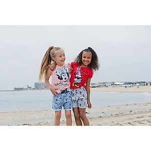 Disney Minnie Mouse Infant Baby Girls Graphic T-Shirt and Shorts Outfit Set Red/Light Blue 18 Months