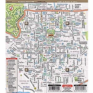 StreetSmart® Oaxaca Map by VanDam -- Laminated State, Region and City Map to Oaxaca, Mexico with all attractions, sights, museums, mezcalerias, hotels, ... 2024 Edition (English and Spanish Edition)