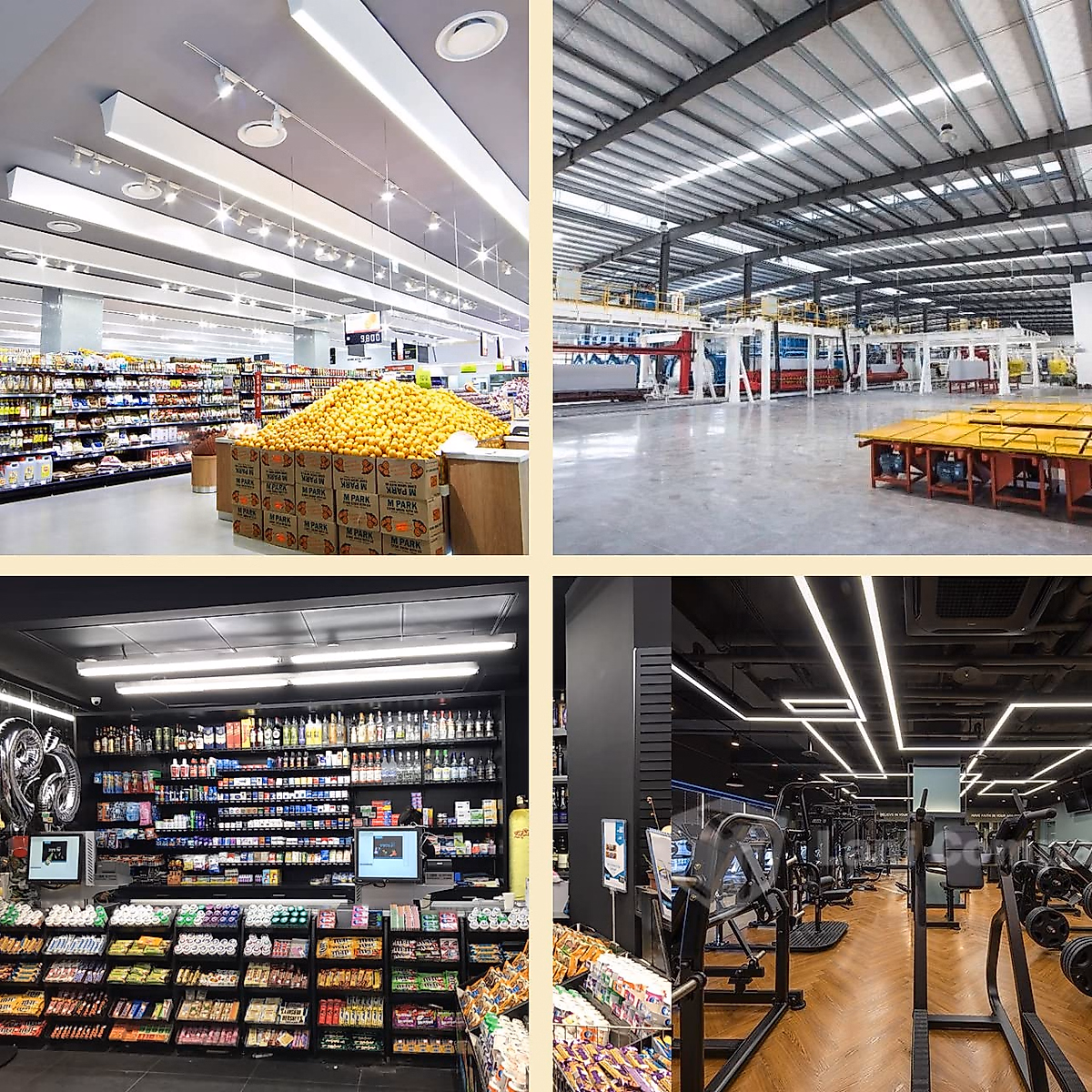 6 Pack T8 Led 4FT 60W Integrated V Shaped Shop Light,Linkable White Daylight 6000k LED Strip Lights Fixture for Garage, Indoor Tube Light for Living Room with On/Off Switch Cable Clear Cover