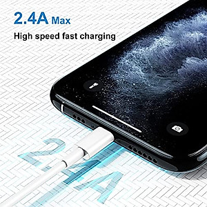 QZIIW [Apple MFI Certified iPhone Charger Cable 10 Ft, 3Pack Extra Long USB to Lightning Cable 10 Feet,Apple Charging Power Cord 10 Foot for iPhone 14 13 12 11 Pro Max Mini XR X 9 8 7Plus 6 6s ipad