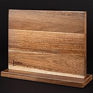 SENKEN 8-piece Japanese Imperial Knife Set with Magnetic Knife Block Bundle