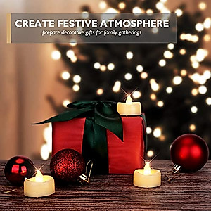 YOJACIKI Flameless Candles, 12 Pack Remote Control Tea Lights, Battery Candles Flickering, 6/8H Timer LED Tea Lights with Remote for Halloween Christmas Home Decor, Dia 1-1/2” X H 1-1/4”(Warm White)