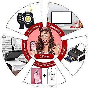 Weewooday 6 Pieces Sublimation Blanks 2D Phone Case Covers Soft Rubber Anti-Slip Phone Case Blank Sublimation Protective DIY Phone Case, 6.1 Inch, White (Compatible with iPhone 11)