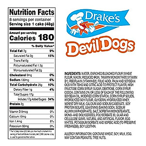 Drake's Devil Dogs, 13.63 oz, 8 Count