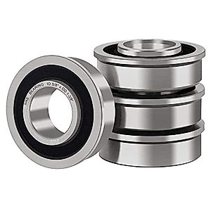 XiKe 4 Pack Flanged Ball Bearings 5/8" x 1-3/8" x 1/2". Be Applicable Lawn Mower, Wheelbarrows, Carts & Hand Trucks Wheel Hub. Replacement for JD AM118315, AM35443, Stens 215-038, 215-061 Etc.