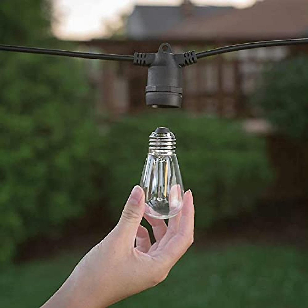 51FT Solar String Lights Outdoor Waterproof, 17PCS Edison Patio Lights Solar Powered Outdoor String Lights with Shatterproof for Patio, Backyard, Party, Garden (Warm White)
