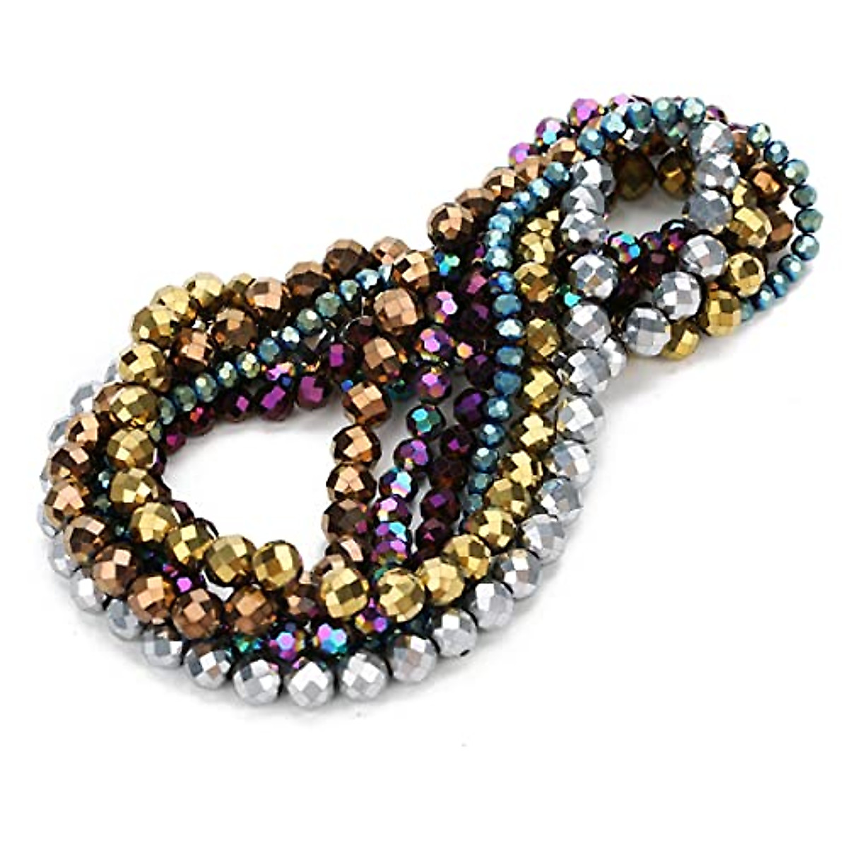 EXCEART 192pcs Bling Accessories Lip Gloss Kit Beads in Bulk Beads for Crafts Hematite Beads Metal Spacer Beads Bracelet Beads Beading Kits DIY Beads Scattered Beads Jewelry Bead Chain