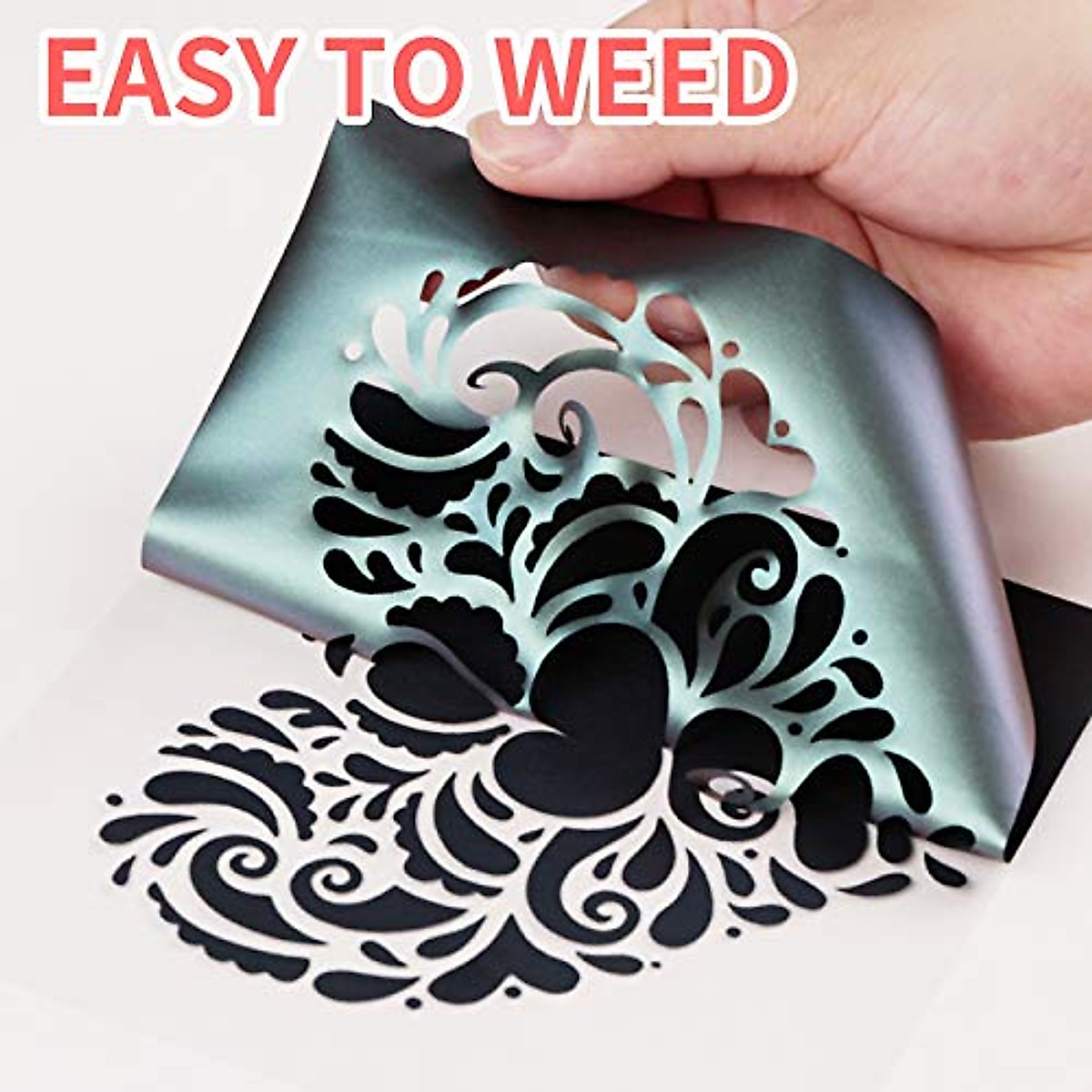 HTVRONT Chameleon HTV Vinyl Roll Heat Transfer Vinyl, 12" x10FT Iron On Vinyl for T-Shirt Chameleon Gradient Change Color PU HTV Sheet for Cricut, Silhouette Cameo(Bronze to Purple)