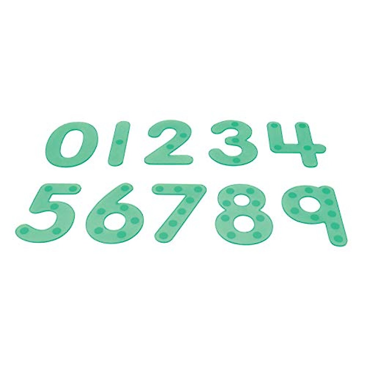 TickiT SiliShapes Dot Numbers - Set of 10 - Transparent Silicone Numbers with Corresponding Dots to Count - Teach Numbers, Counting and Subitizing