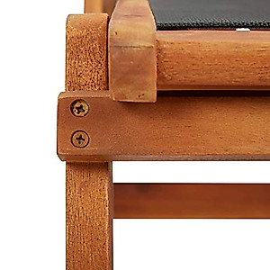 Deck Chair Adjustable | Rustic Deck Lounge Chair | Folding Outdoor Chaise Lounge | Wooden Foldable Sun Lounger for Patio Garden Backyard | Solid Acacia Wood and Textilene 55.5" x 22.6" x 36.2"